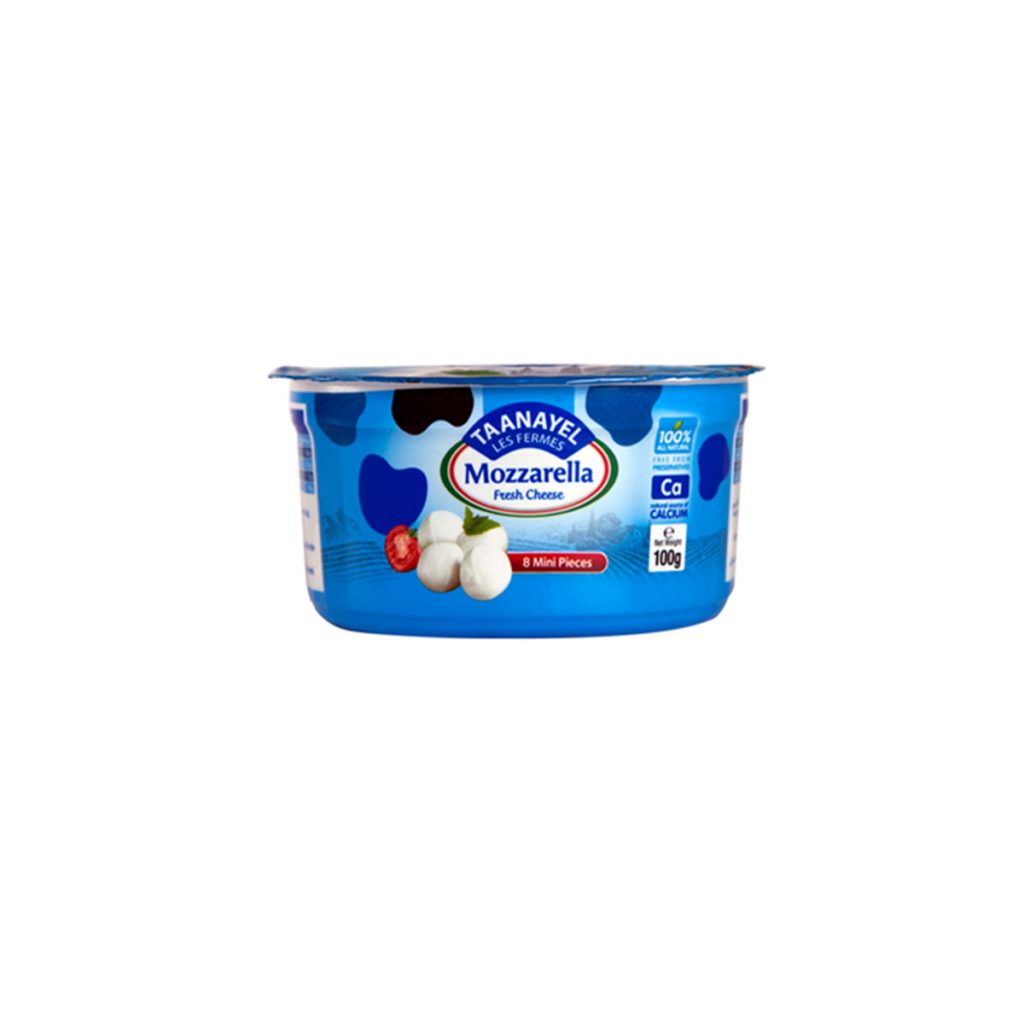 Fresh Mozzarella Tubs (8 Cherry pcs) 100g – Taanayel Les Fermes